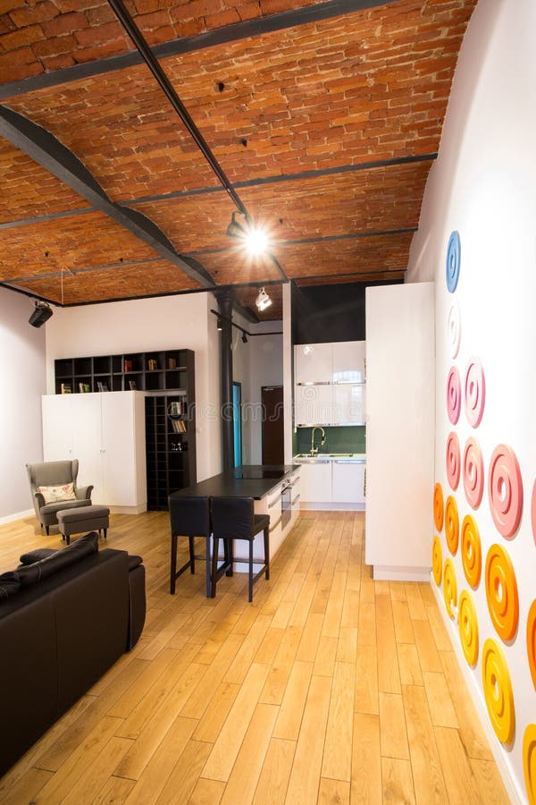 Interesting Interior in Contemporary Design Stock Photo - Image of ...