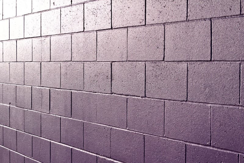 Purple Painted Cement Block Wall Texture Background Stock Image - Image ...
