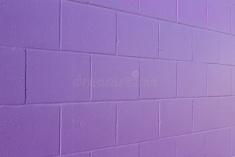 Purple Painted Cement Block Wall Texture Background Stock Image - Image ...