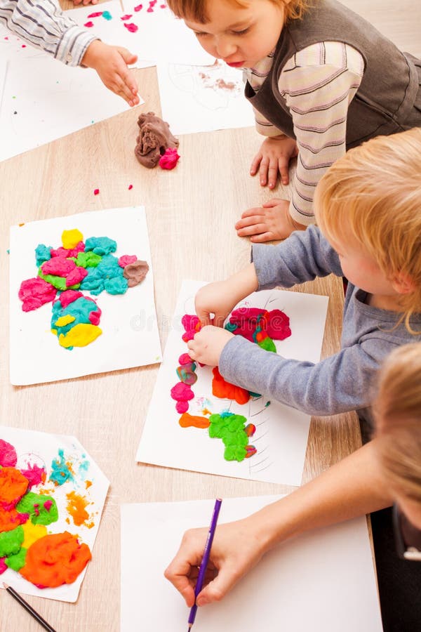 Interesting Lesson Modeling Stock Photo - Image of kindergarten ...