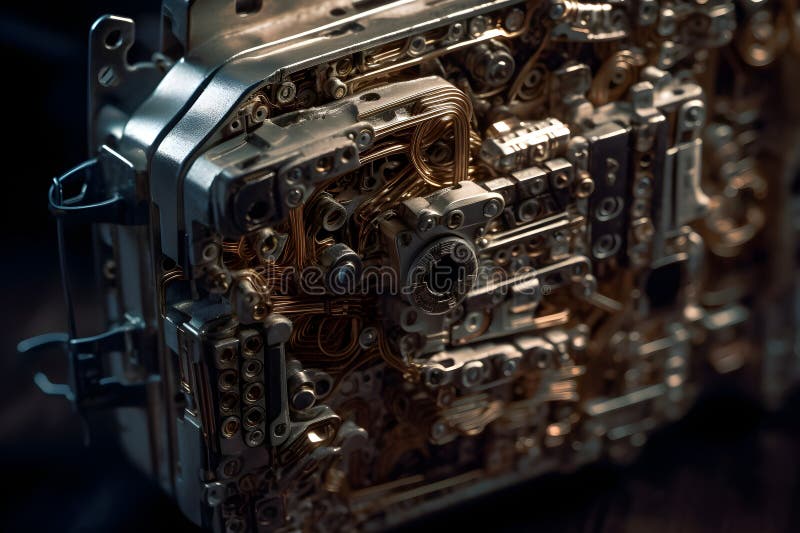 Interesting Lock Made from Metal Showing Bits. Generative AI Stock ...