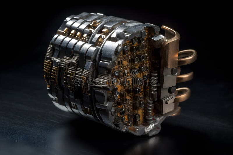 Interesting Lock Made from Metal Showing Bits. Generative AI Stock ...