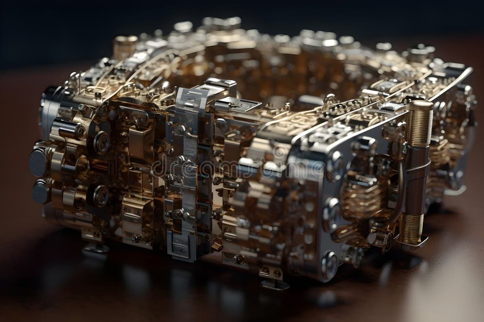 Interesting Lock Made from Metal Showing Bits. Generative AI Stock ...