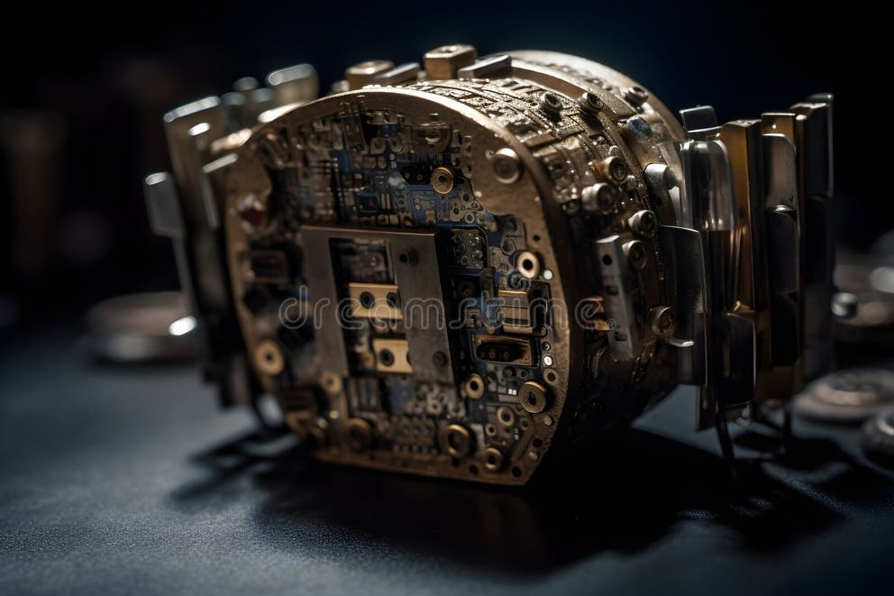 Interesting Lock Made from Metal Showing Bits. Generative AI Stock ...