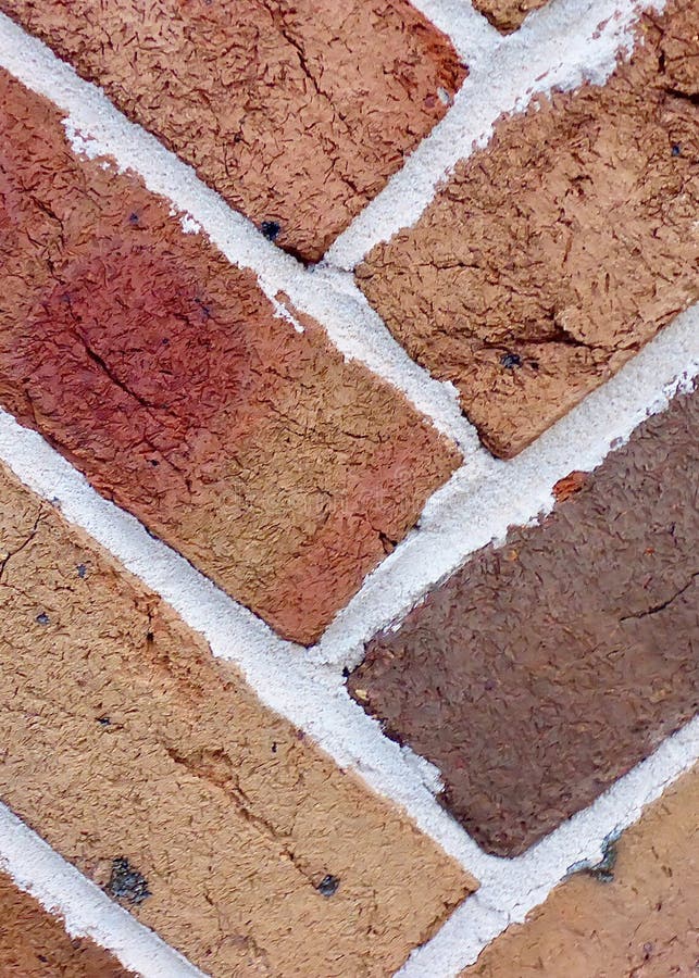 An Interesting Pattern on a Brick Wall Stock Photo - Image of brown ...