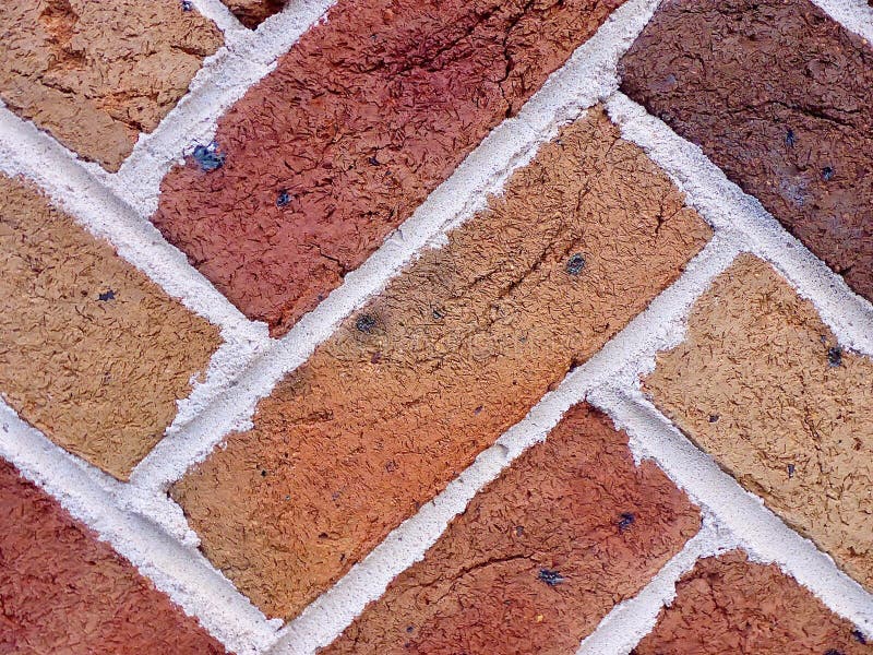 An Interesting Pattern on a Brick Wall Stock Photo - Image of brown ...