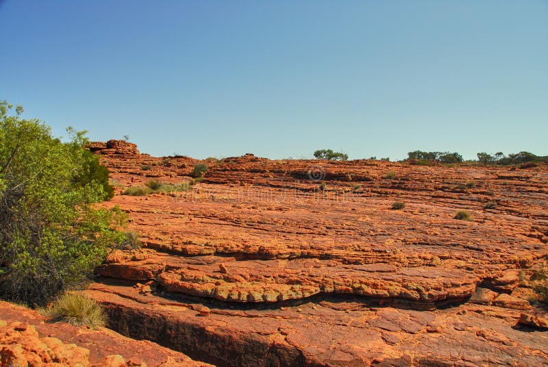 Interesting Erosion Pattern on Red Rock in the Australian Outback Stock ...
