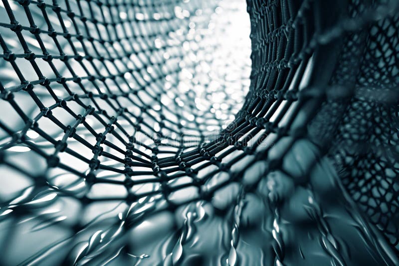 Interesting Patterns of Fish Nets Being Rolled Up on Display. with ...