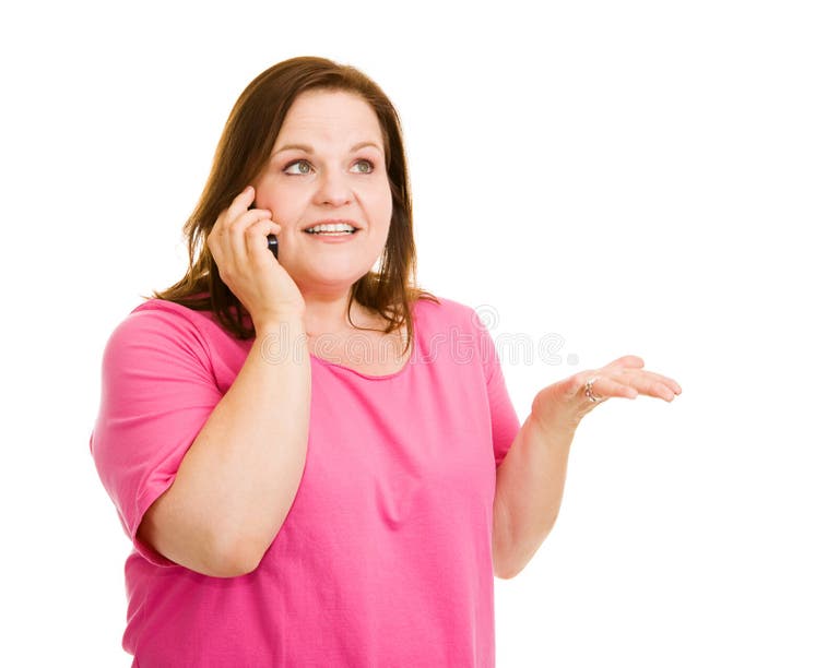 Interesting Phone Conversation Stock Image - Image of overweight, hand ...