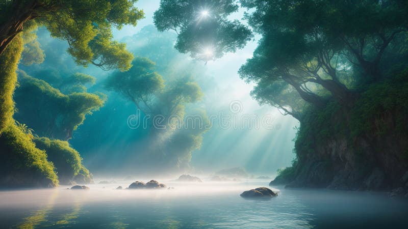 An Interesting Picture of a River with a Lot of Water and Trees AI ...