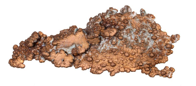 An Interesting Piece of Copper on a White Isolated Background Stock ...