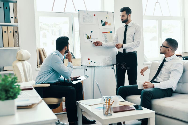 Interesting presentation. stock photo. Image of occupation - 150889428