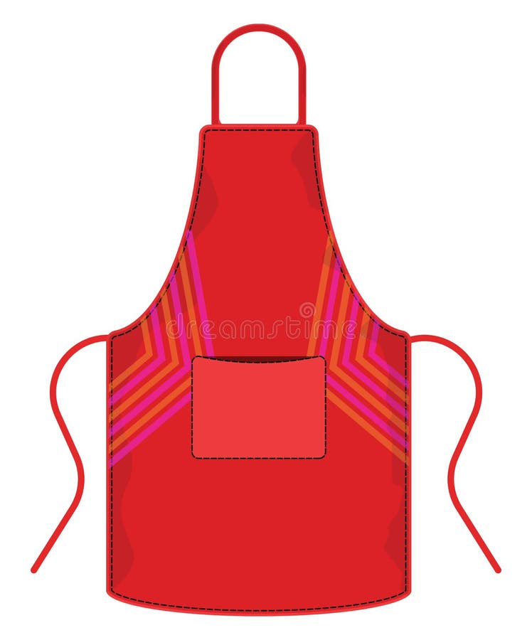 Interesting Red Apron, Icon Stock Vector - Illustration of cook, mockup ...