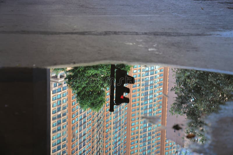 Interesting Reflection Puddle Ground Block Pavement Rain 14 Oct 2021 ...