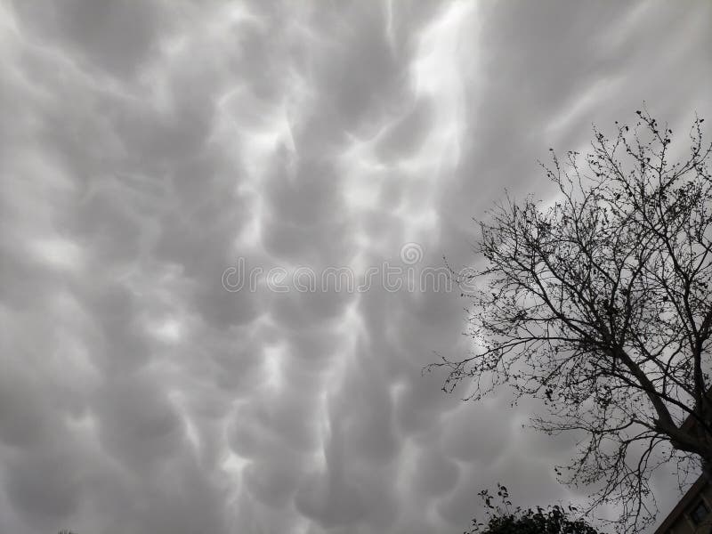 Interesting and Scary Storm Clouds Stock Image - Image of black ...