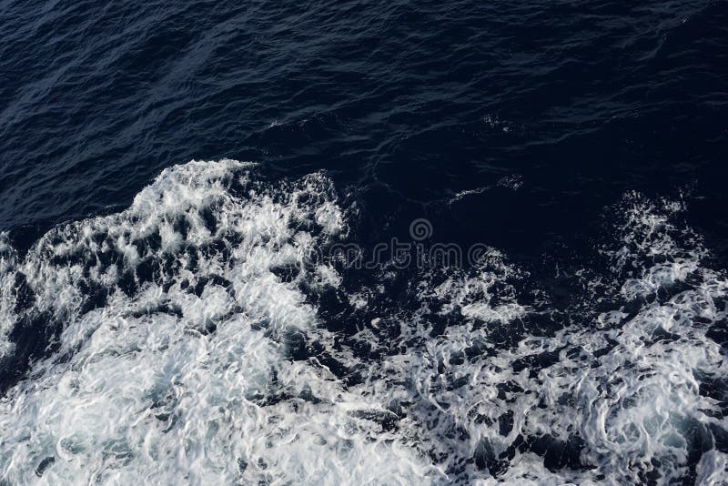 Interesting Sea Waves Generated by a Ferry Stock Photo - Image of waves ...