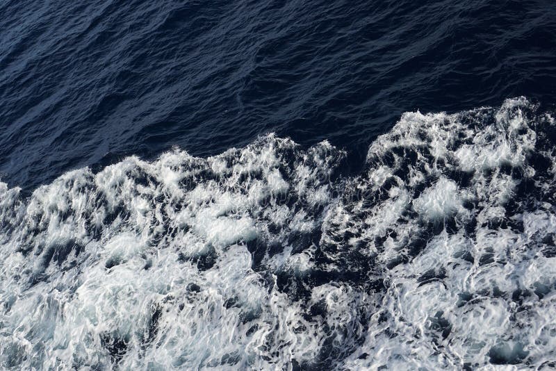 Interesting Sea Waves Generated by a Ferry Stock Image - Image of ferry ...