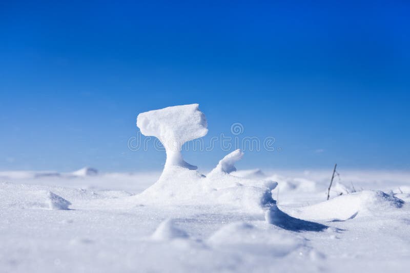 Interesting Snow Formation. Stock Image - Image of wind, texture: 38356793