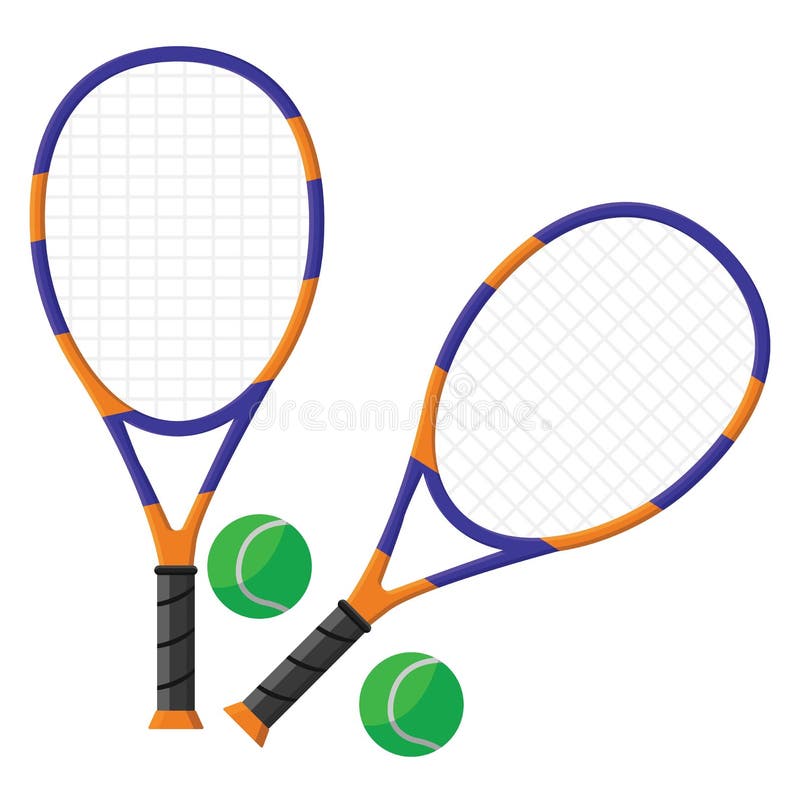 Interesting Tennis Rackets, Icon Stock Vector - Illustration of court ...