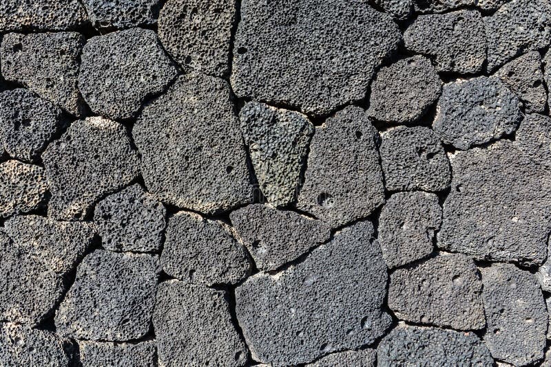 Interesting Texture/pattern of a Volcanic Stones Wall Stock Image ...