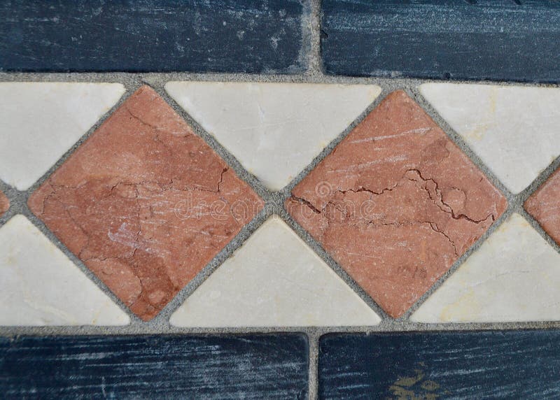 An Interesting Tile Design in the Wall Stock Image - Image of wall ...