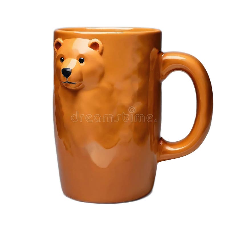 Interesting Unique Unusual Ceramic Bear Mug Cup, Isolated Cut-out on ...