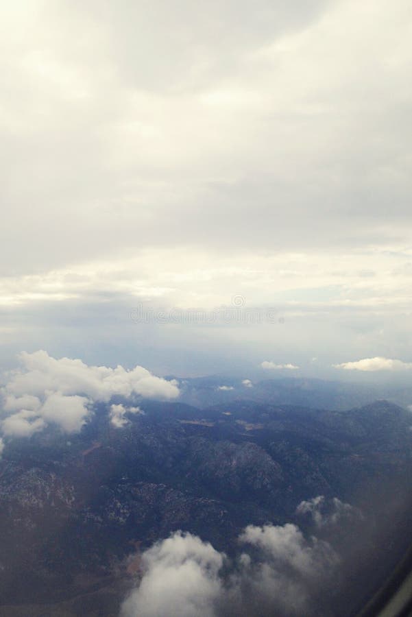 Interesting Views from the Airplane Window on a Warm Summer Day Stock ...