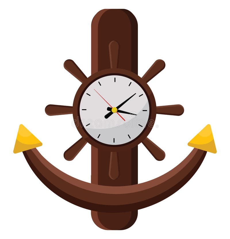 Interesting Wall Clock, Icon Stock Vector - Illustration of time, hour ...