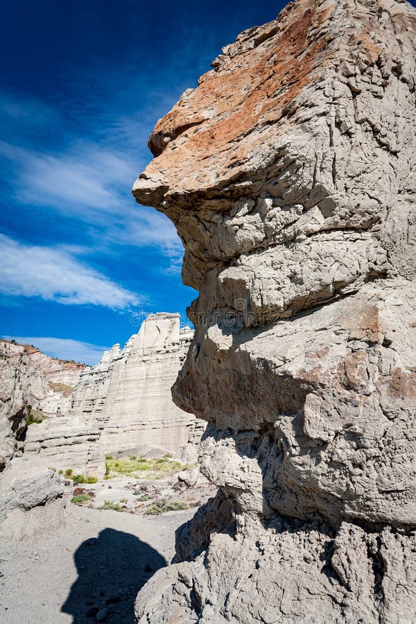 Interesting White Rock Formations in the Desert Southwest Stock Image ...