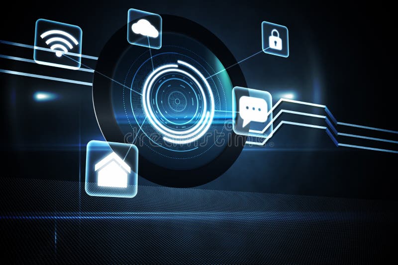 Interfaccia Futuristica Di Tecnologia Illustrazione di Stock ...