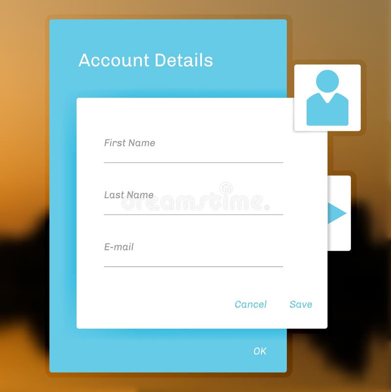 Interface Account Login, Information on a Social Network Stock Vector ...