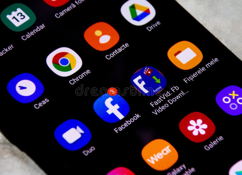 Icons on the Screen of a Mobile Phone Editorial Photo - Image of ...