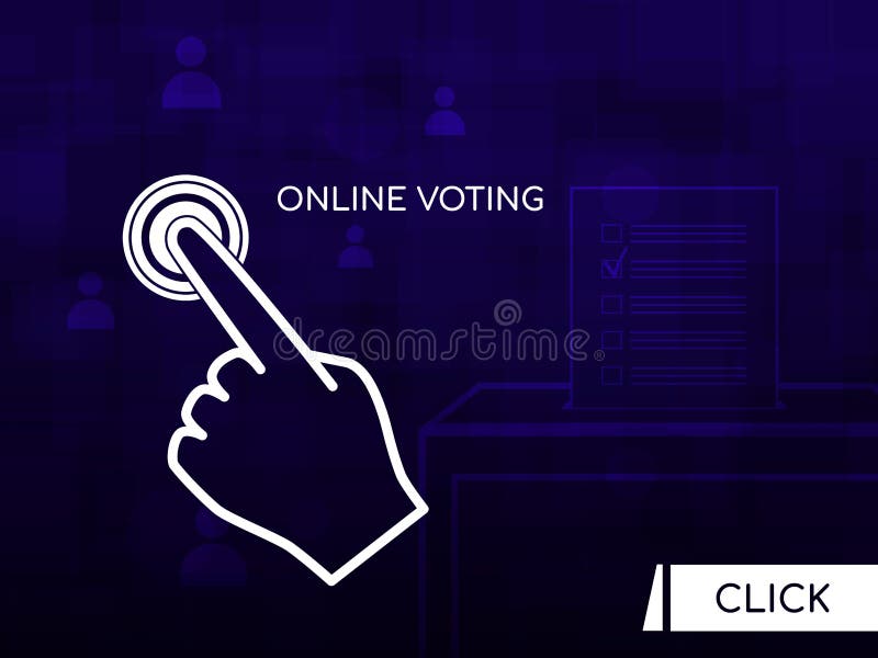 Interface of App for Electronic Voting Stock Illustration ...