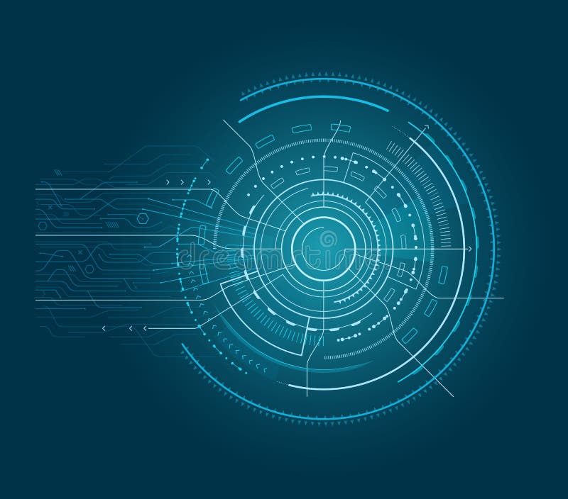 Interface with Arrows Blue Vector Illustration Stock Vector ...