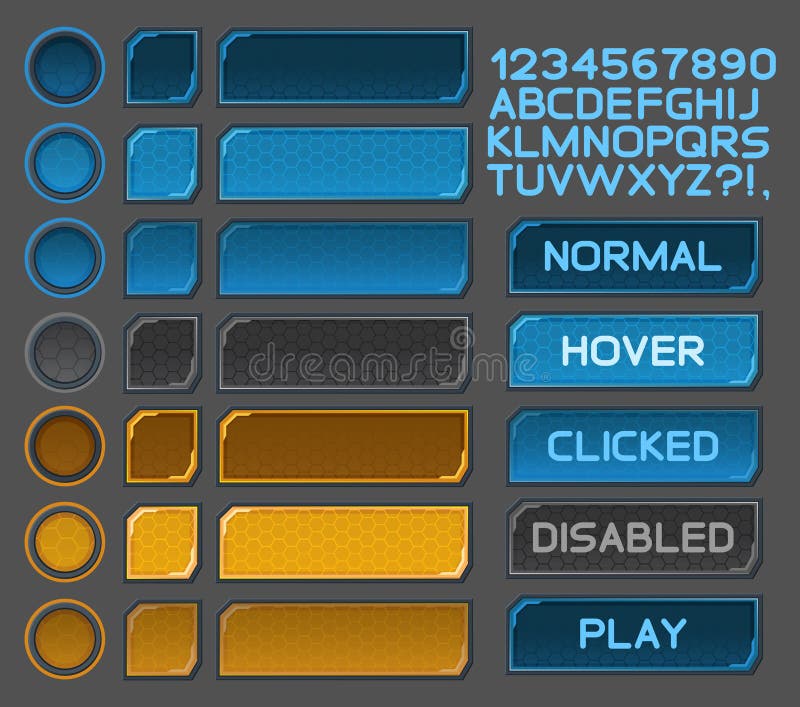 Futuristic User Menu Interface HUD Stock Vector - Illustration of ...