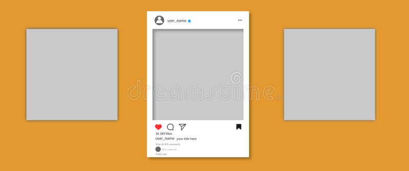 Interface Carousel Post on Social Network, Social Media Slider Photos ...