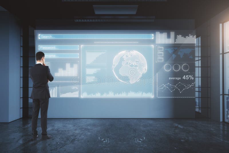 Interface and Communication Concept Stock Illustration - Illustration ...