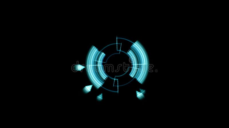 Interface Data Loader Blue Glow Circular Round with Ripple Effect ...