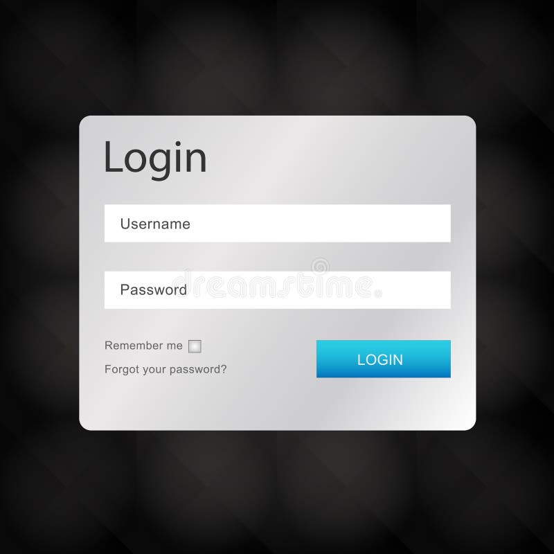 Interface De Login De Vecteur - Username Et Mot De Passe Illustration ...