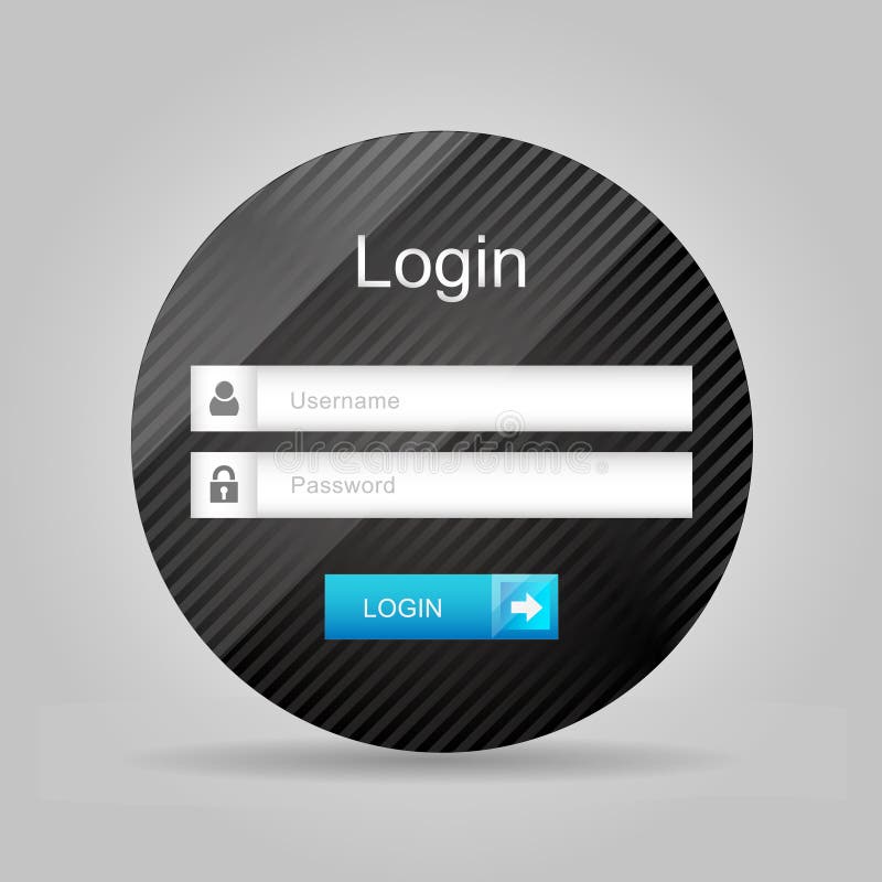 Interface De Login De Vecteur - Username Et Mot De Passe Illustration ...