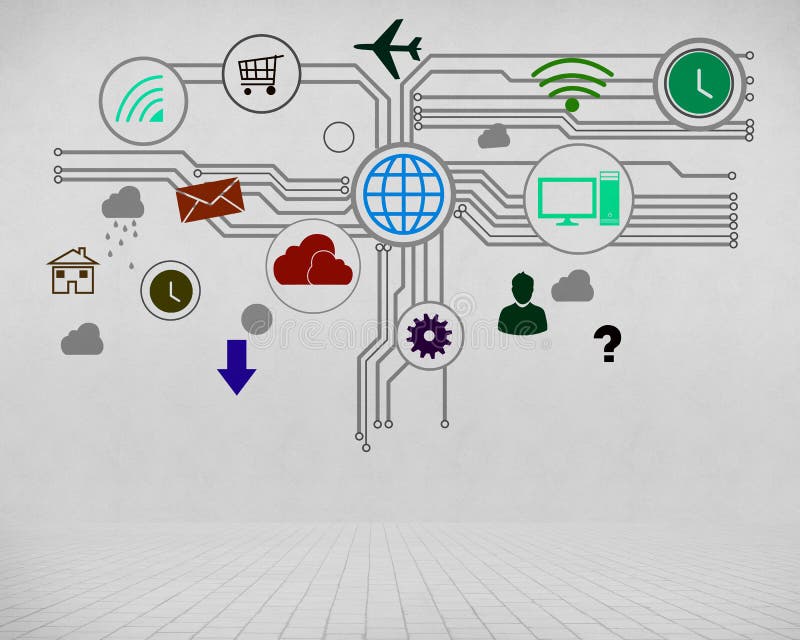 Interface De Utilizador, Conceito Do Internet Ilustração Stock ...