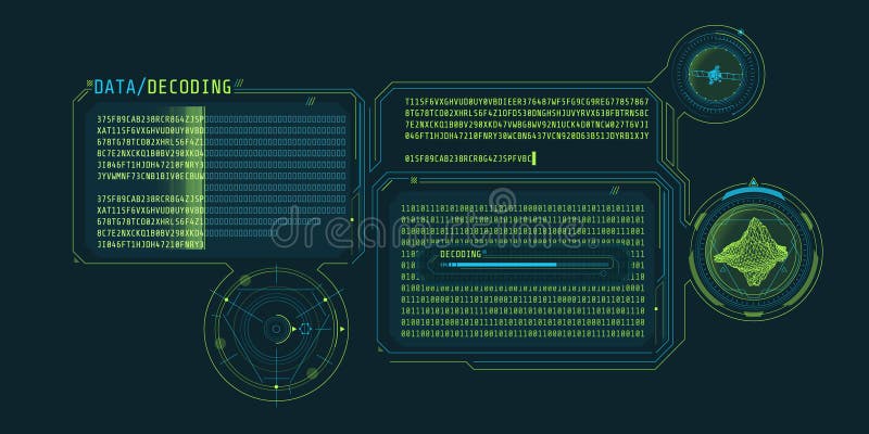 Interface For Decoding Satellite Data About An Object Stock Illustration Illustration Of