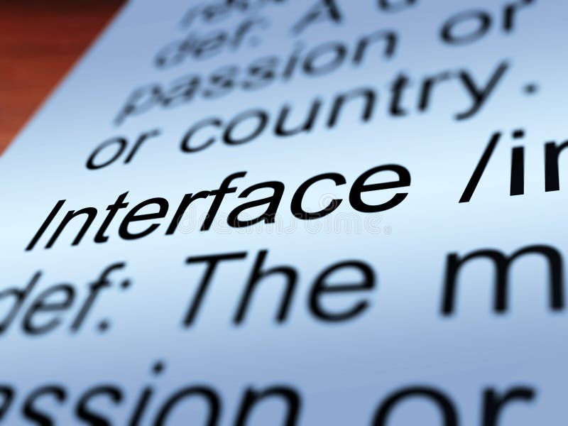 Interface Definition Closeup Showing Connection Stock Illustration ...