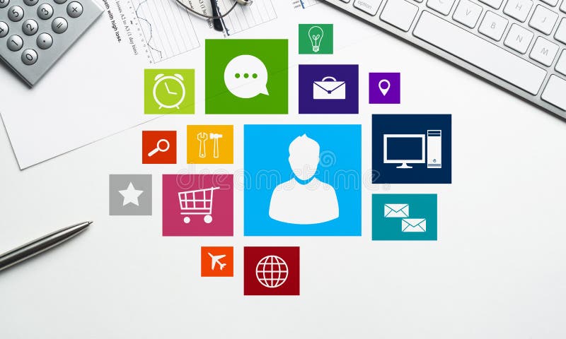 Interface Design for Mobile and Web Application Stock Image - Image of ...