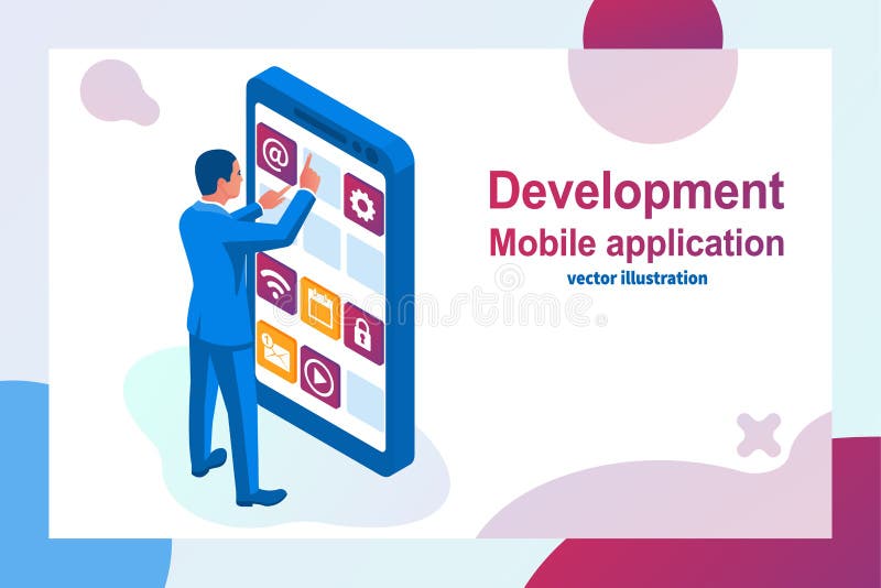Interface Development Design Mobile App Stock Vector Illustration Of