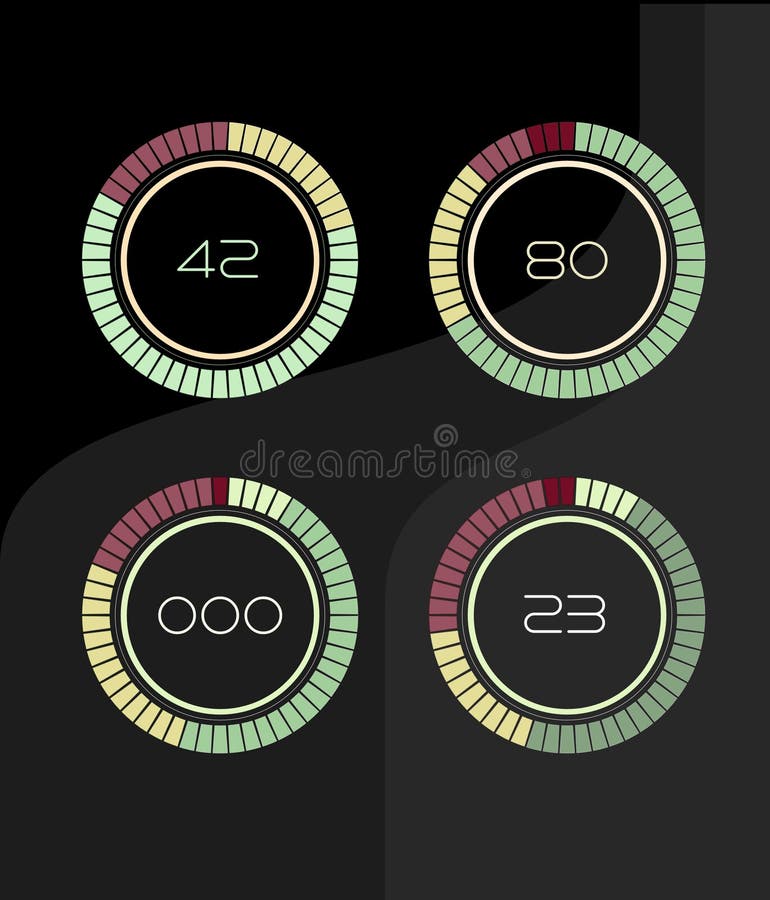 Interface Elements. Progress Bar. Button Design. Vector Set. Stock ...