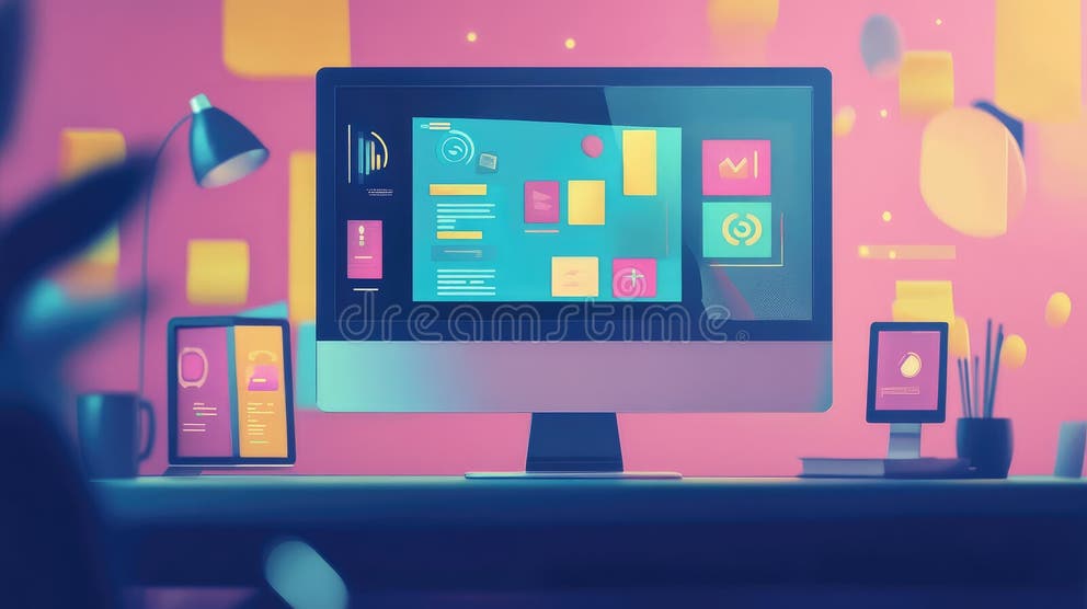 Interface Elevating Touchscreen Stock Illustration - Illustration of interactive, feedback ...