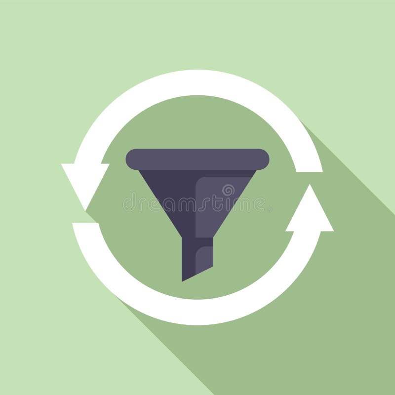 Interface Filter Icon Flat Vector. Process Leak Stock Vector ...