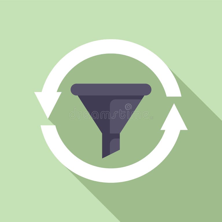 Interface Filter Icon Flat Vector. Process Leak Stock Vector ...