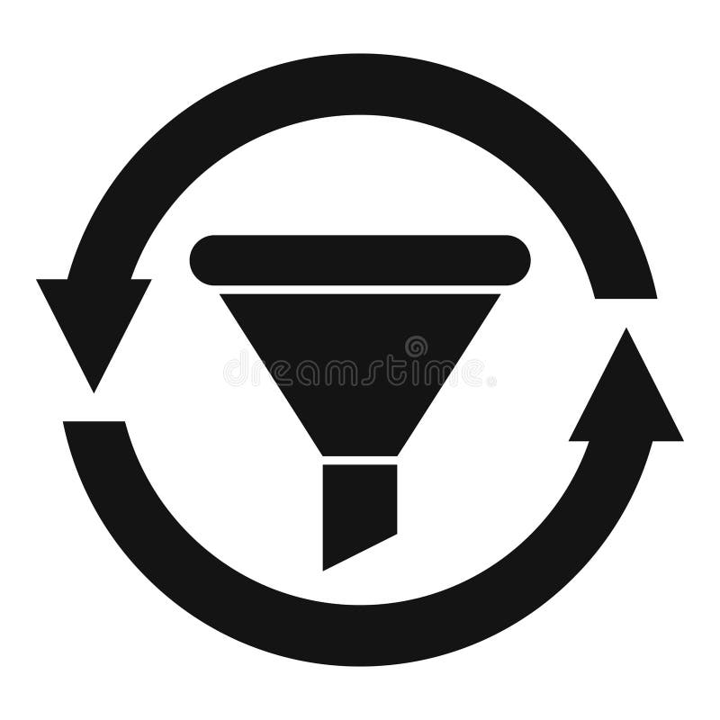 Interface Filter Icon Simple Vector. Process Leak Stock Vector ...